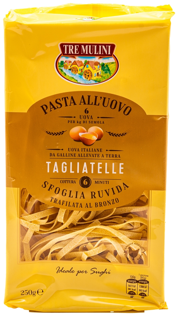 Test e Recensione TRE MULINI (EUROSPIN) PASTA ALL'UOVO TAGLIATELLE ...