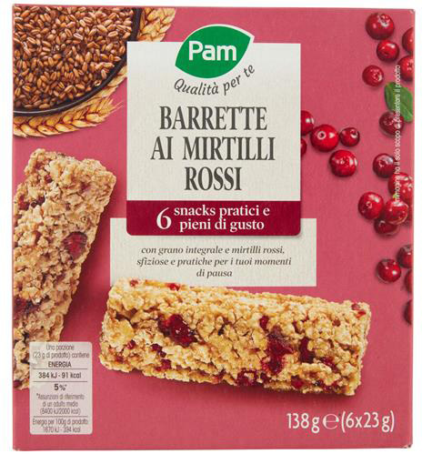 Test e Recensione PAM BARRETTE AI MIRTILLI ROSSI | Altroconsumo