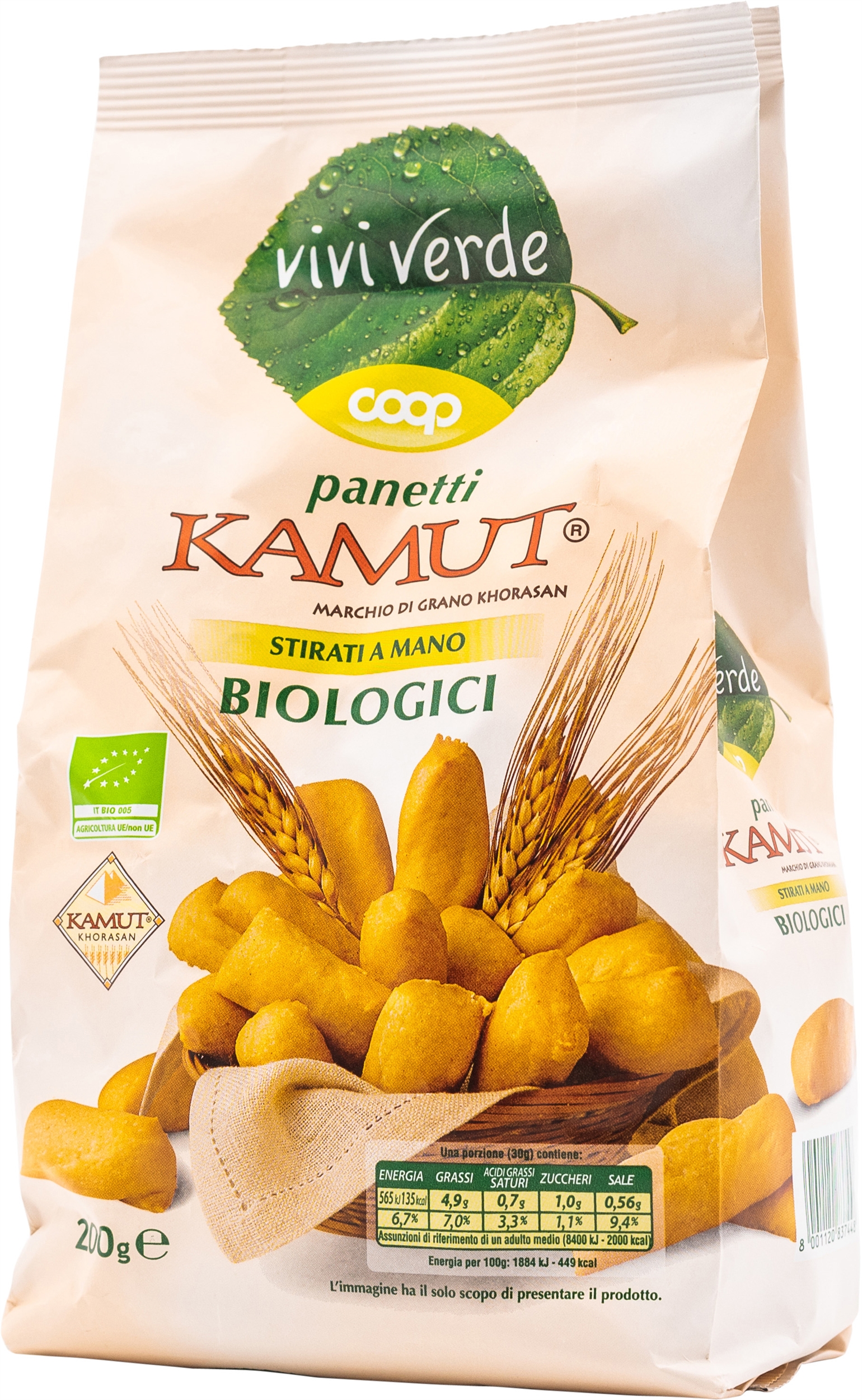 Test e Recensione COOP VIVIVERDE PANETTI KAMUT BIOLOGICI | Altroconsumo