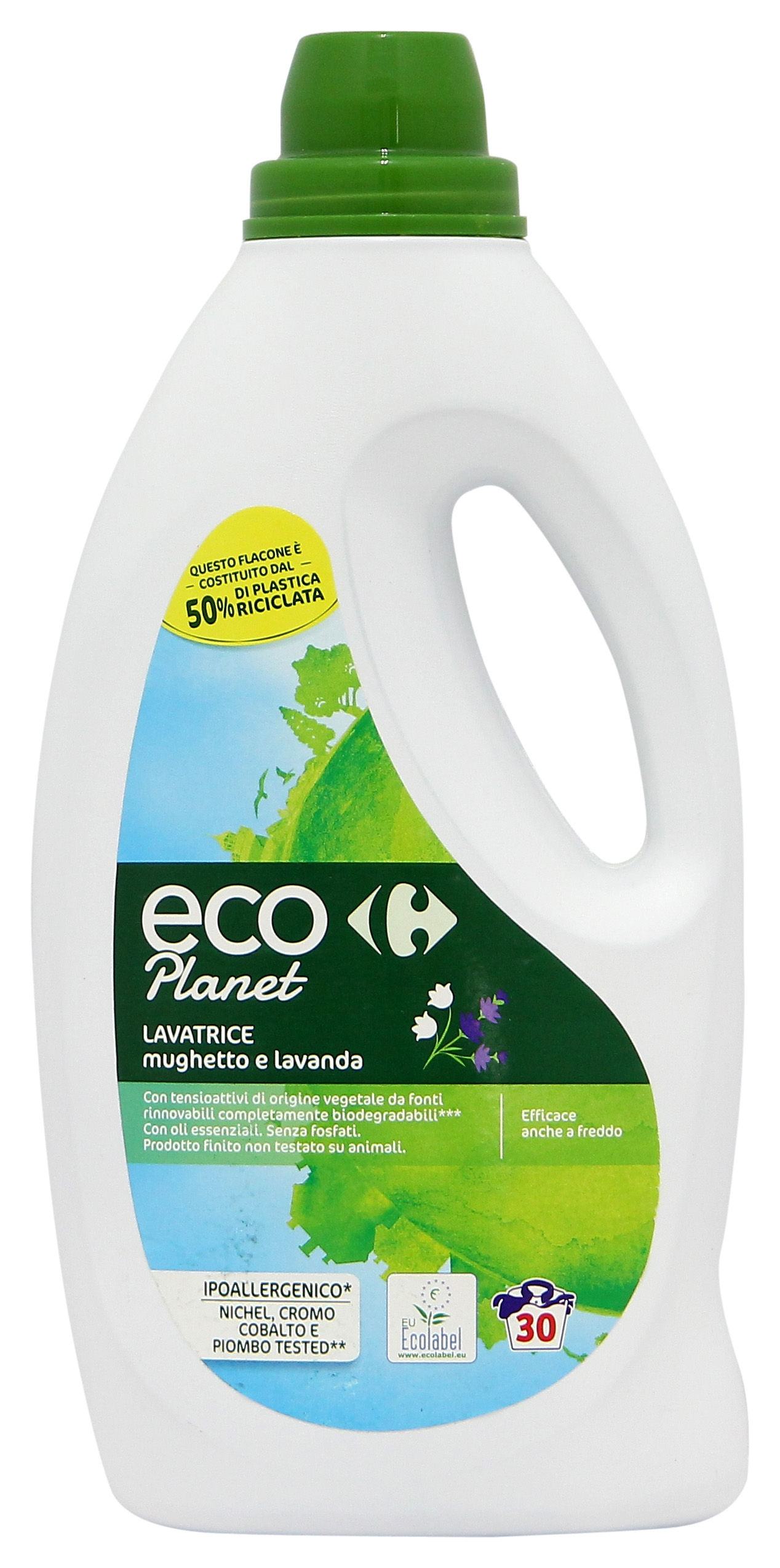 Detersivo CARREFOUR ECO PLANET LAVATRICE MUGHETTO E LAVANDA, test e ...